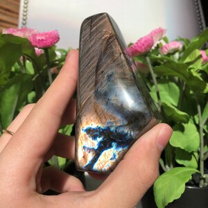 UNIQUE Pinky Peach Rainbow Flash Labradorite Freeform One of - Etsy