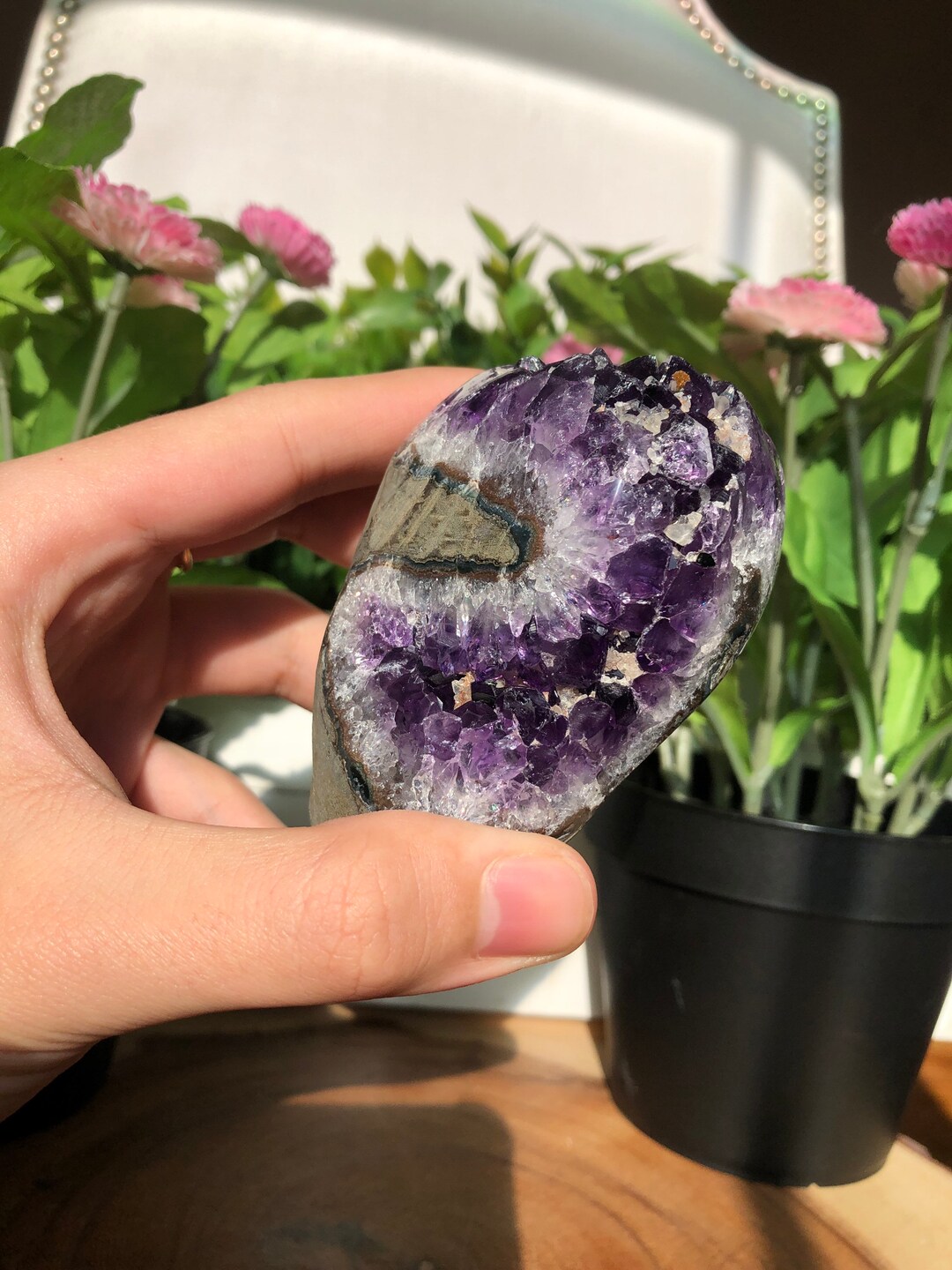 Sparkly Amethyst Cluster Cut Base | Beautiful Grape Color, Rainbows and ...