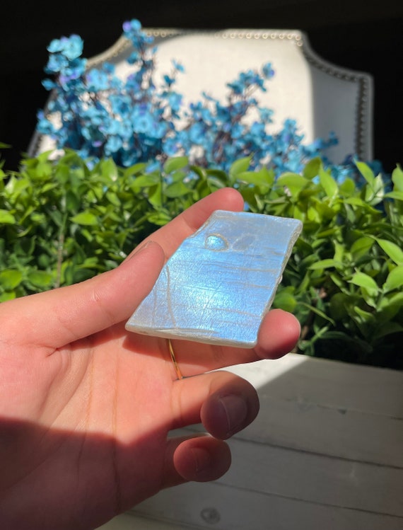 RARE Intense Blue Flash Moonstone Slab White Labradorite | Etsy