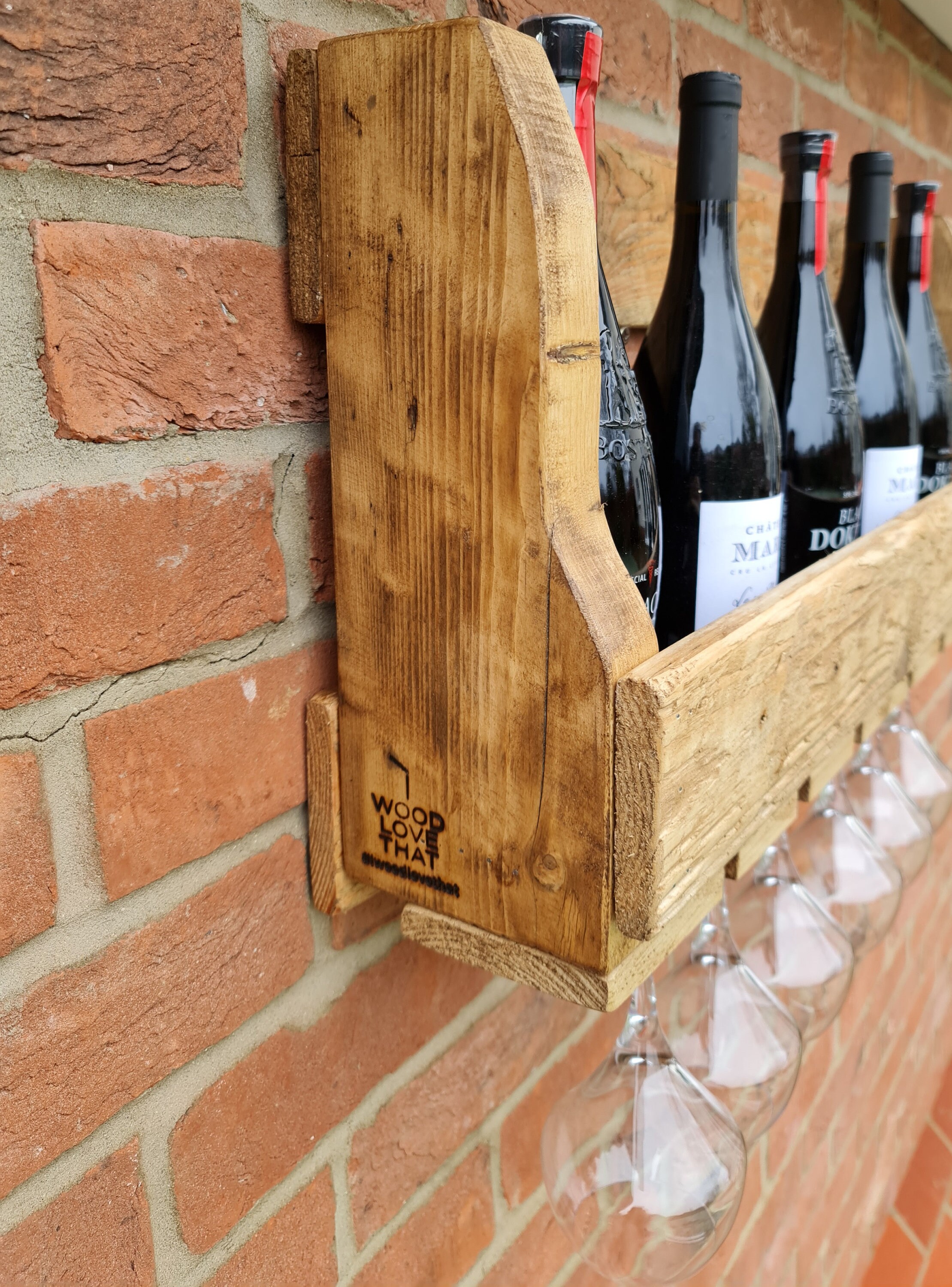 Wall Mounted Home Bar Drinks Rack Gin Wine Champagne | Etsy