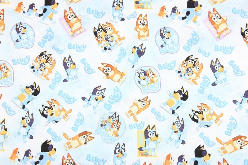 Bluey pattern Fabric Cute cartoon Blue Heeler puppy Bingo dog | Etsy