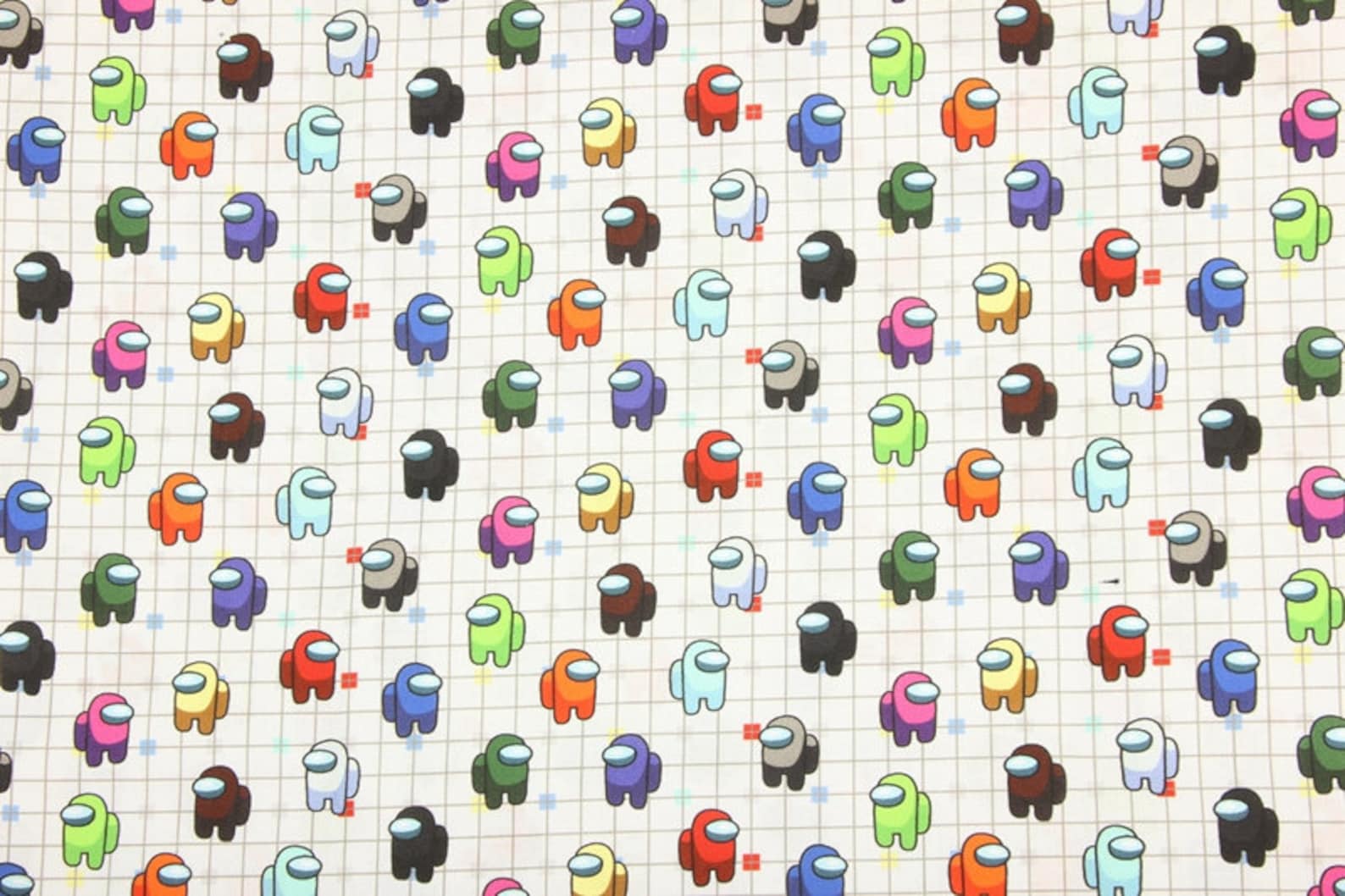 Among us pattern Fabric cartoon UFO Alien Flying saucer | Etsy