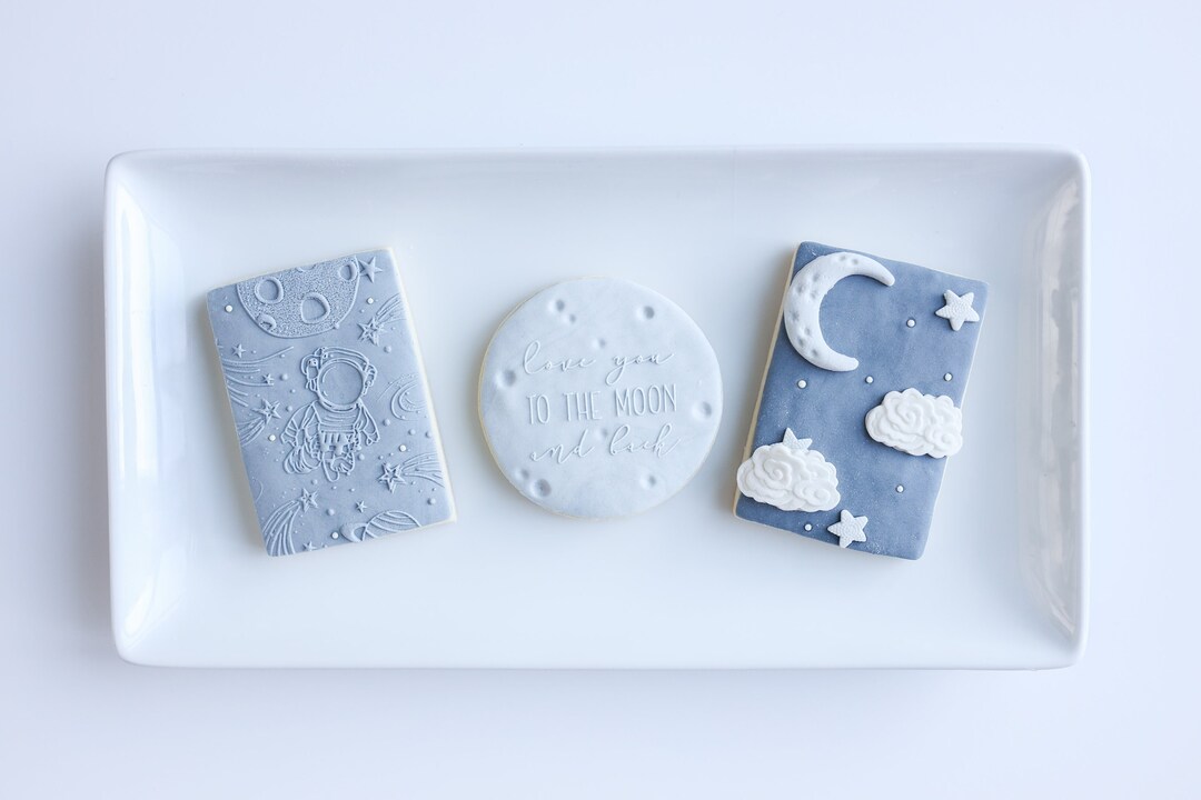 Space Cookies (astronaut Cookies, Sky Cookies, Baby Shower Cookies ...