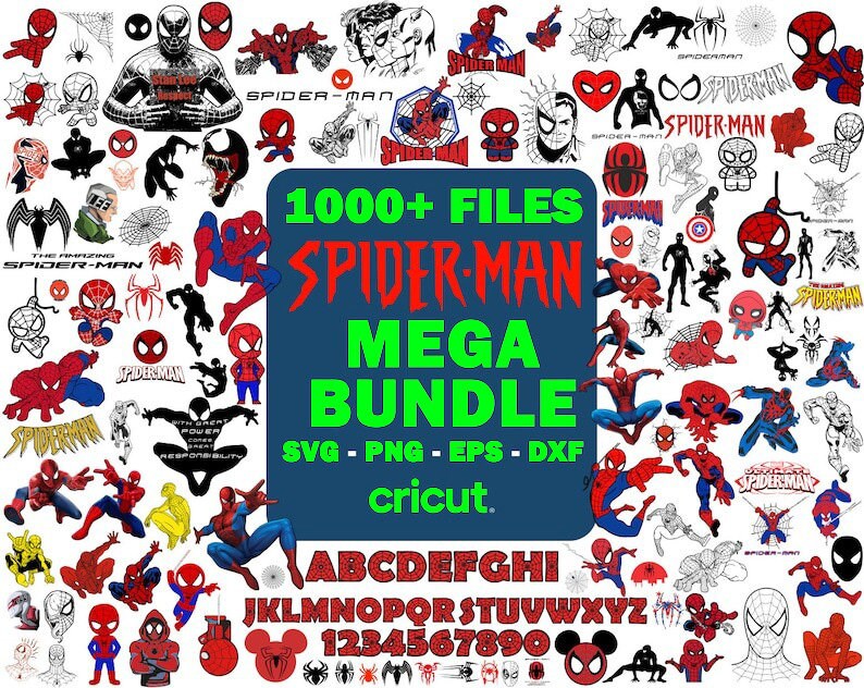 1000 Spiderman SVG, Spiderman Png Files, Spider Man Svg Bundle, Spidey ...