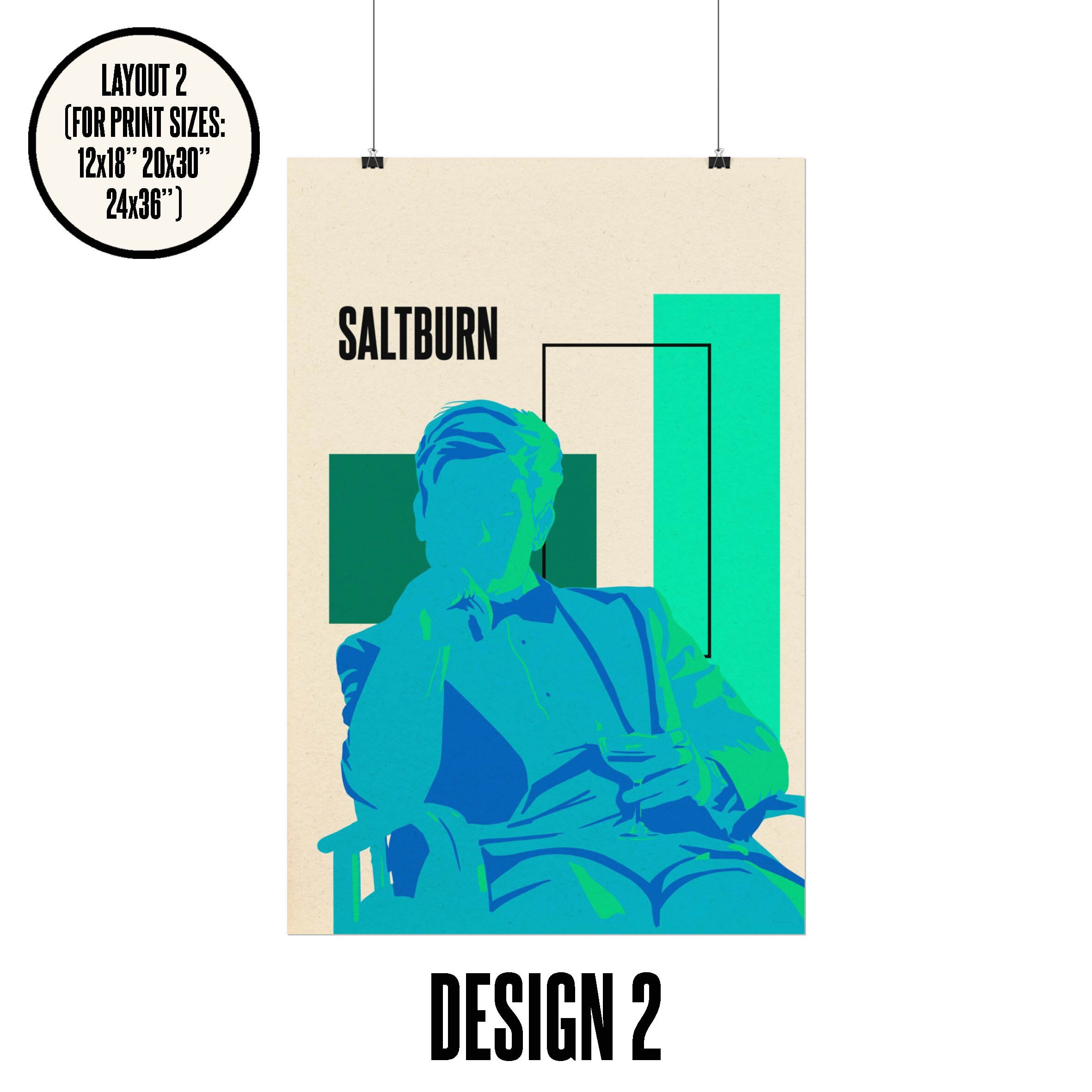 Saltburn Movie Poster Prints | Barry Keoghan | Minimalist Film Wall Art ...