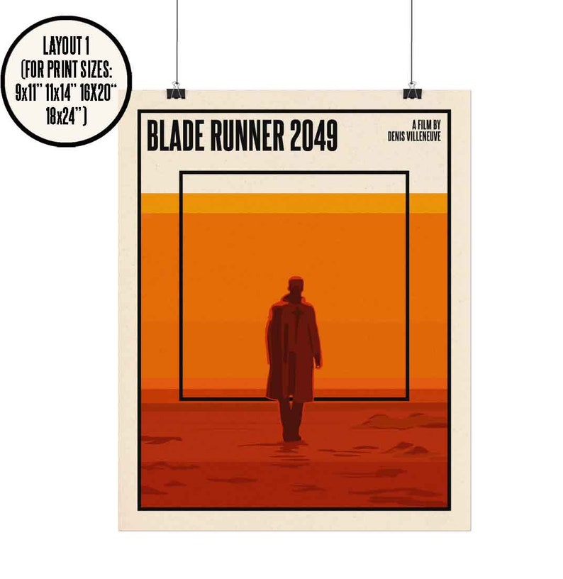 Blade Runner 2049 Minimalist Film Poster 3 | Vintage Retro Print | Wall ...