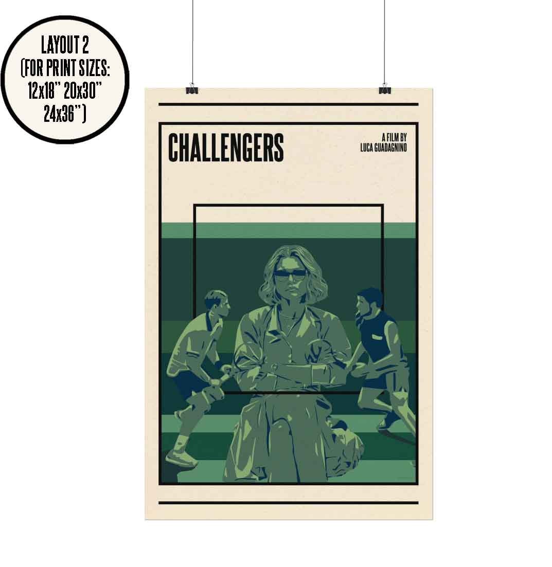 Challengers Movie Poster Print 1 | Zendaya | Minimalist Film Wall Art ...