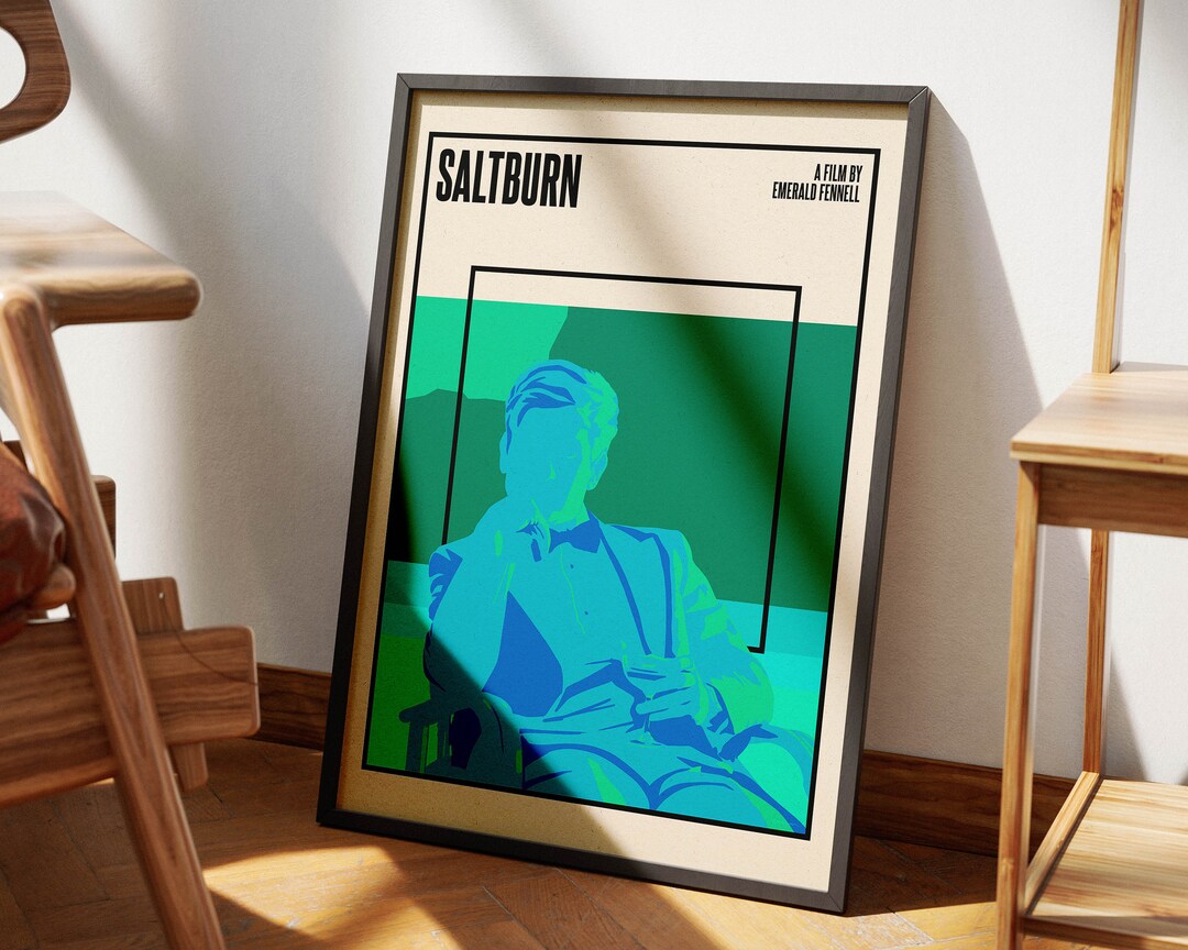 Saltburn Movie Poster Print | Barry Keoghan | Modern Minimalist Film ...