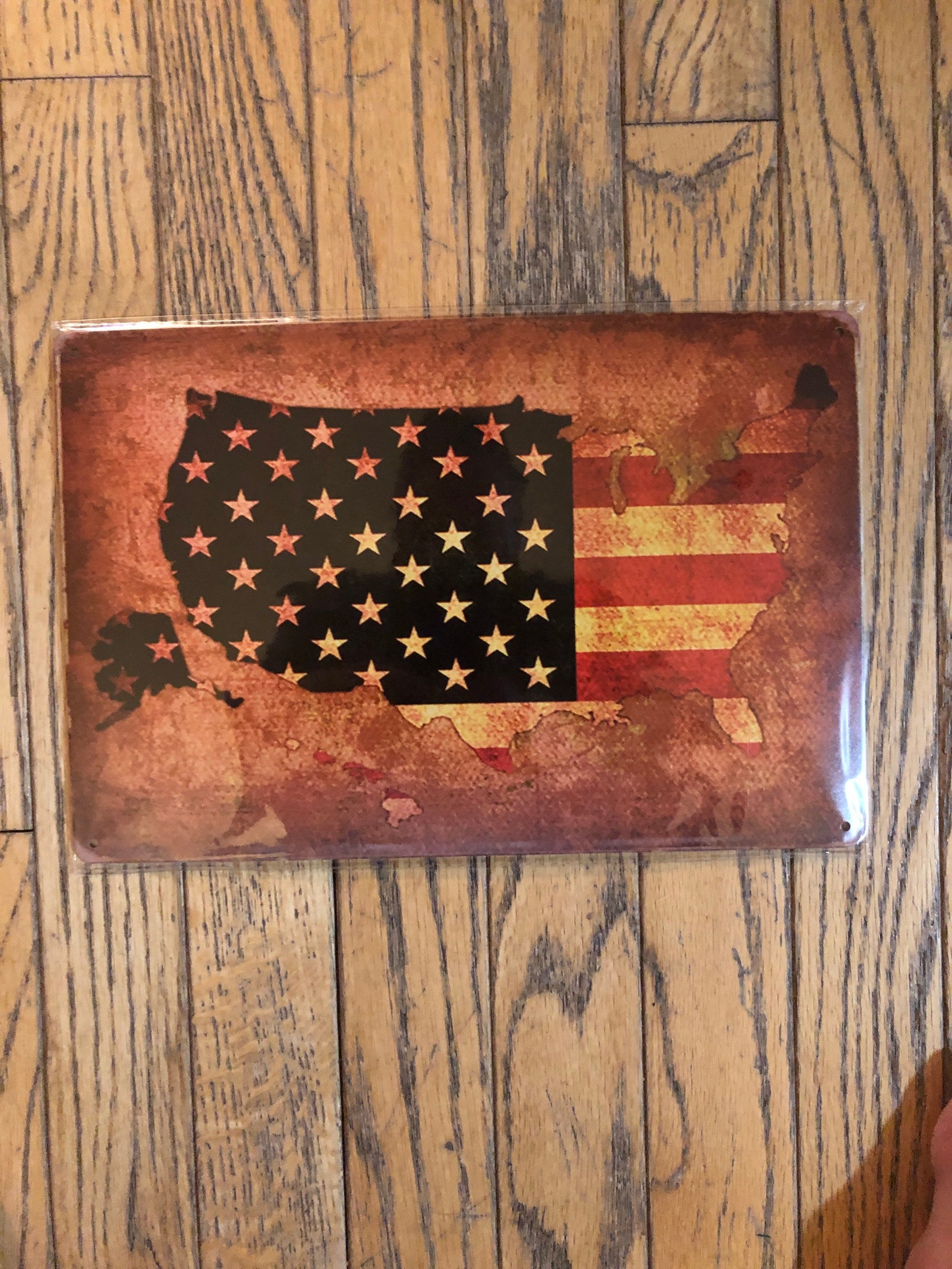 Vintage Metal Signs USA Flag - Etsy