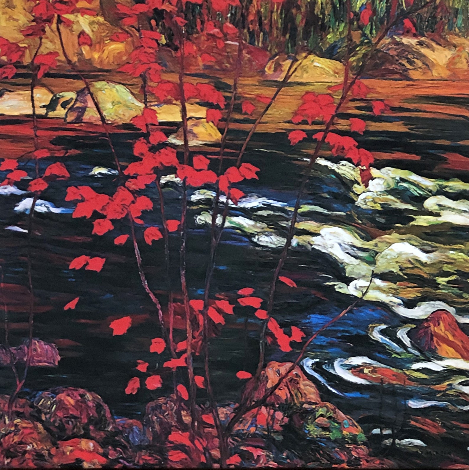 A.Y. Jackson, Group of Seven, the Red Maple, Canadian Artist, Canvas ...