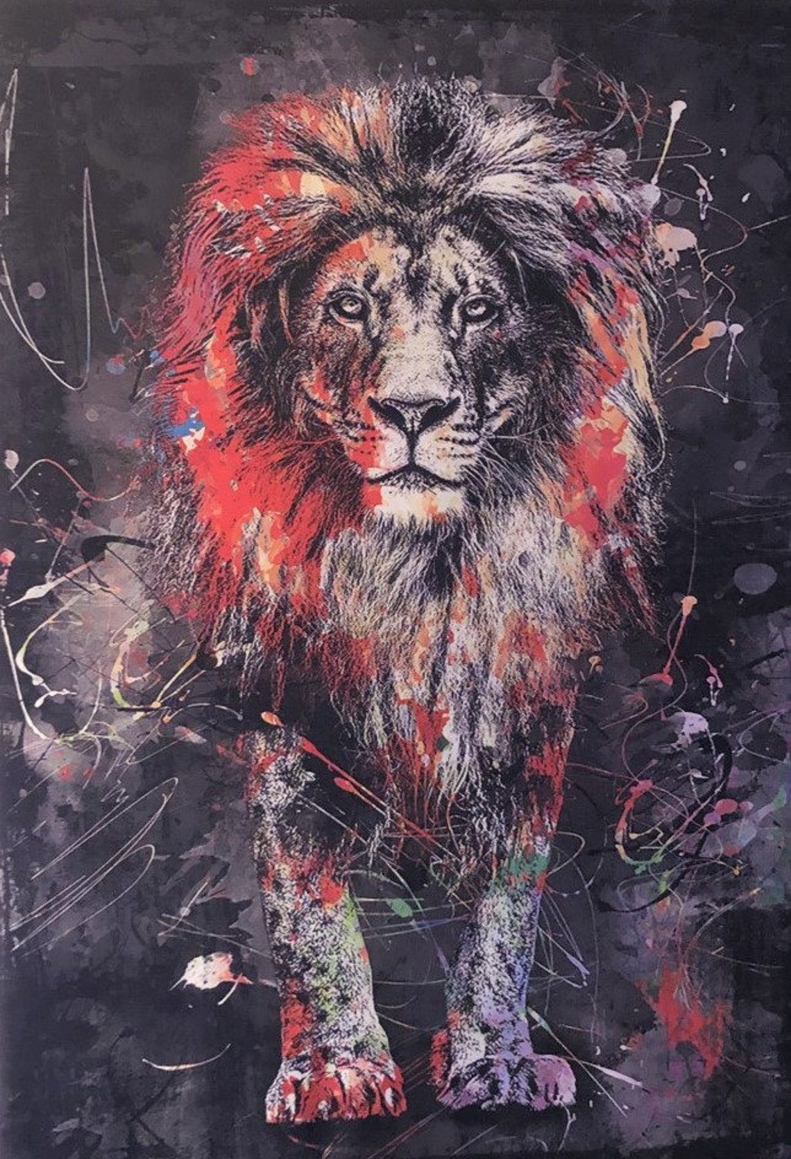 Lion Canvas Abstract Canvas Print Wall Decor lions - Etsy Canada