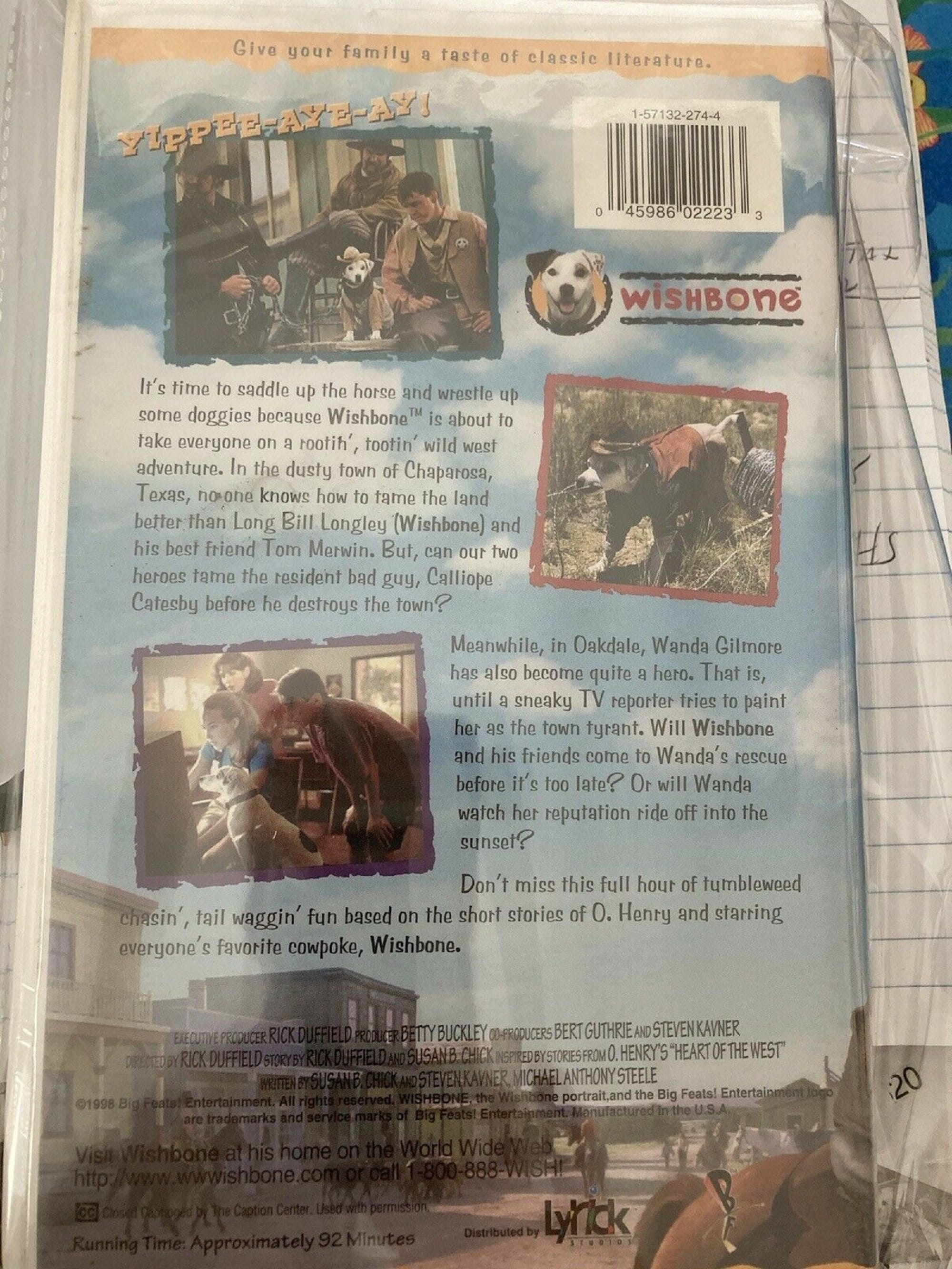 WISHBONE - Wishbone’s Dog Days of the West (VHS, 1998) NEW Sealed Ship ...