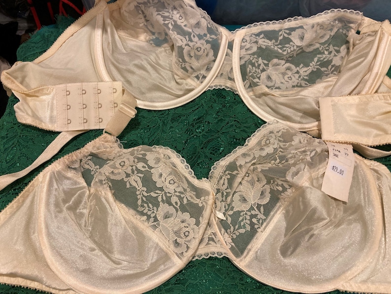 Mary Jane Bras 34D, 38E.40E Ivory Unlined Sexy Lace Underwire 78 ...