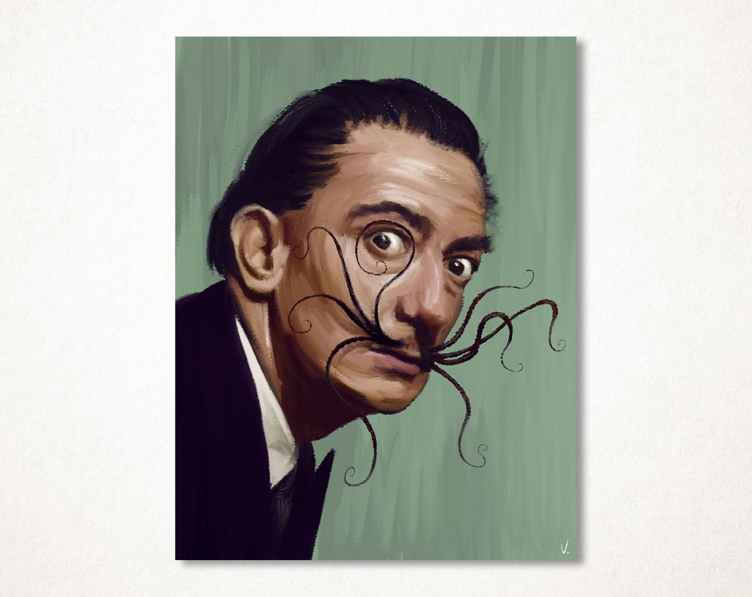 Salvador Dali and His Moustache, Parody Octopus Version Printing ...