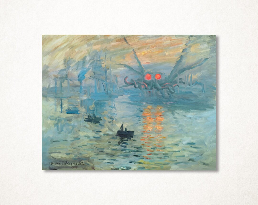 Impression, Rising Sun, Cthulhu Parody, Limited Edition Fine Art Print ...