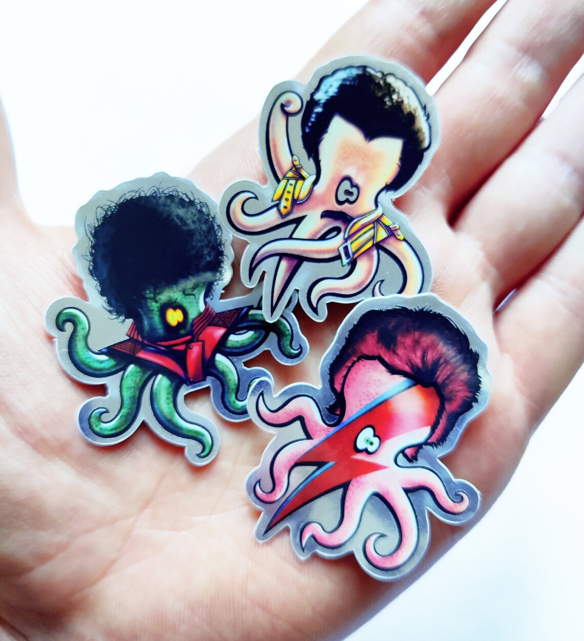 David Bowie Octopus Version, Mirror Stickers Individually or by Pack to ...