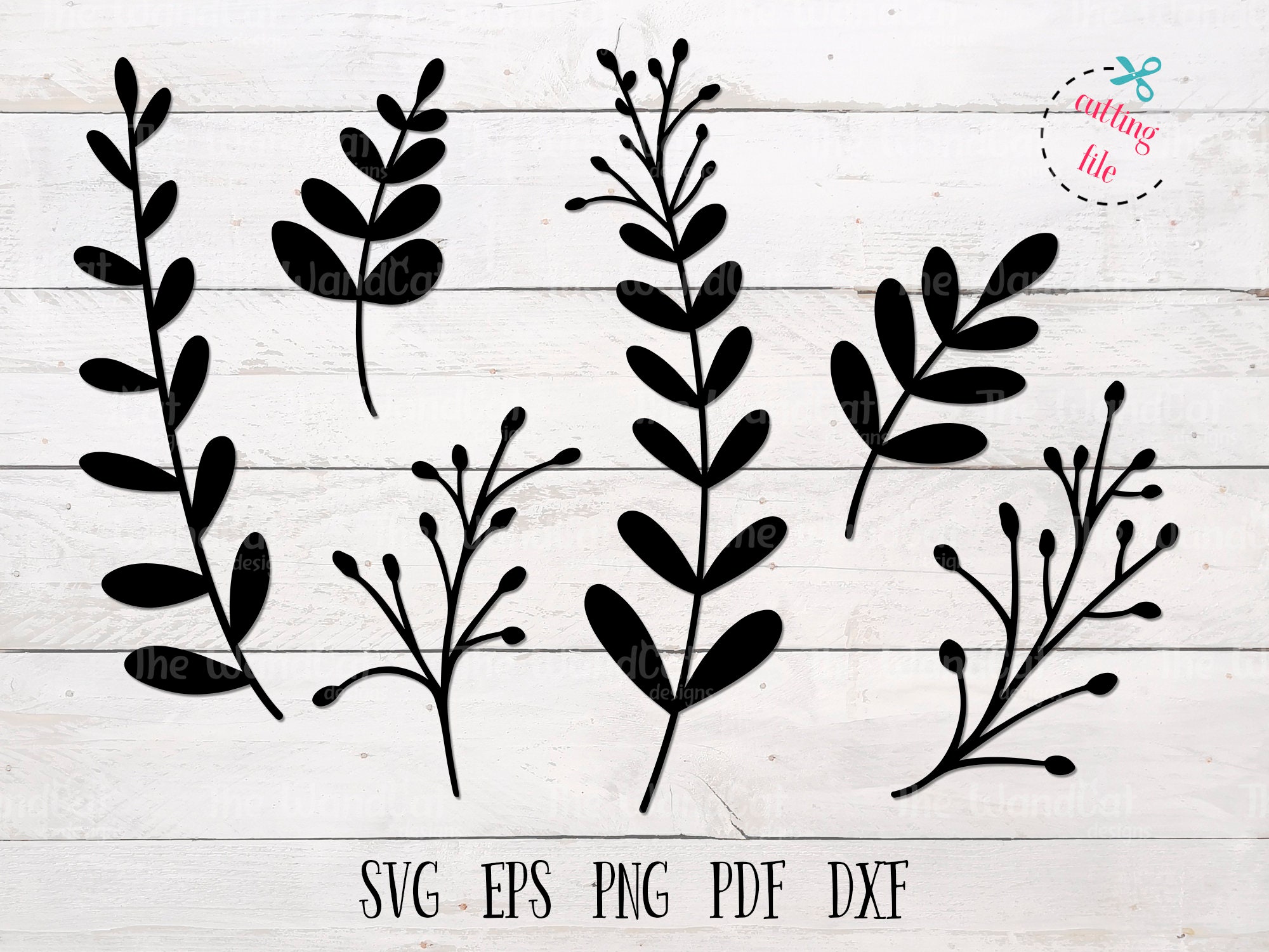 Leaves and Branches Svg Cut File for Cricut and Silhouette, Instant ...