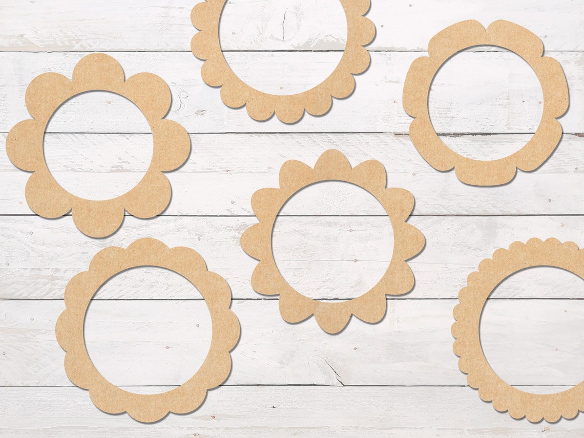 Scallop Frames SVG, Scalloped Circle Shape Svg, Labels SVG, Frames Cut ...