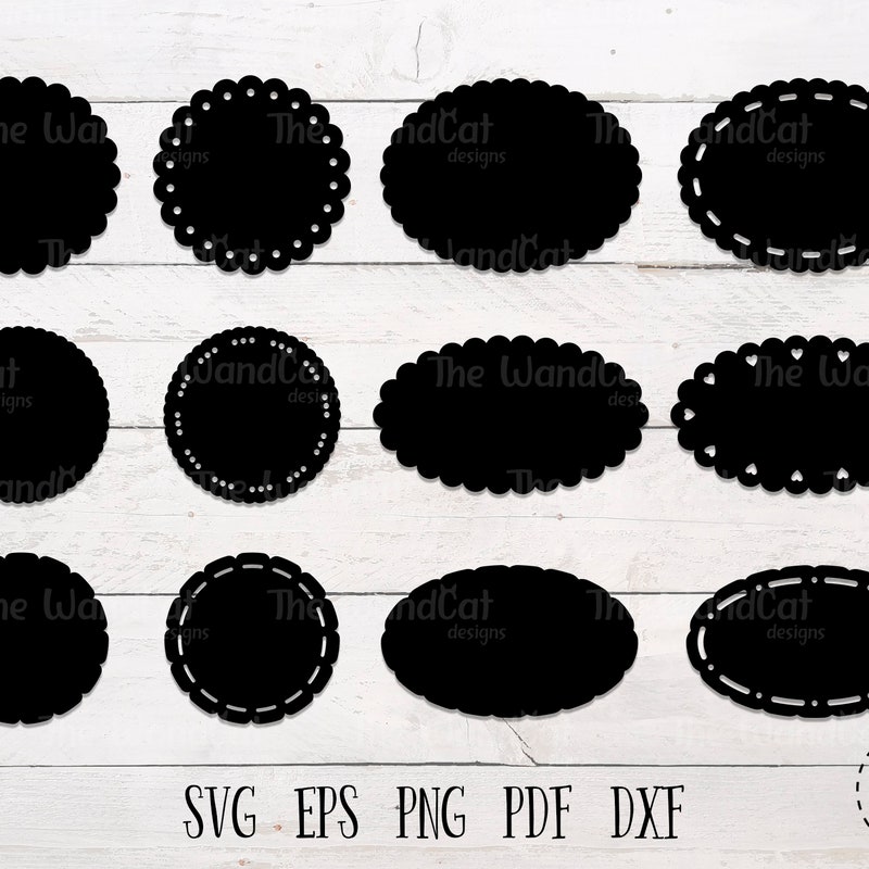 Scalloped Labels - Etsy