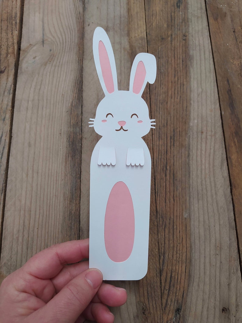 Bunny Bookmark Svg File for Cricut and Silhouette Bookmark - Etsy Australia