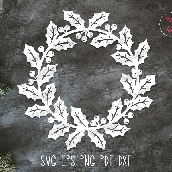 Wreath Svg Christmas - Etsy