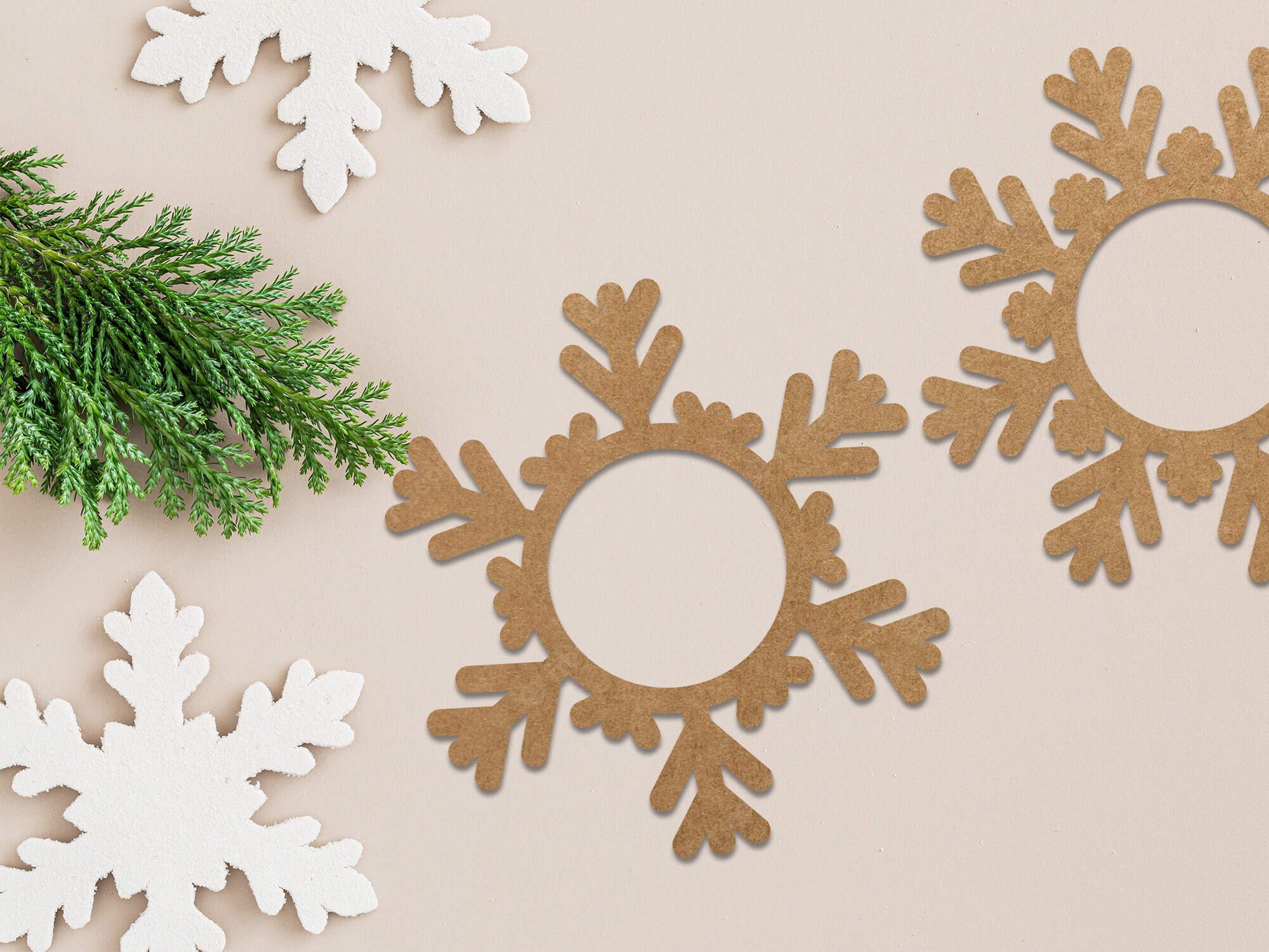 Snowflake Frame SVG, Christmas Ornament SVG, Snowflake SVG Cut File ...