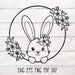 Bunny SVG, Bunny in Floral Wreath SVG, Easter SVG Cut Files, Wreath Svg ...