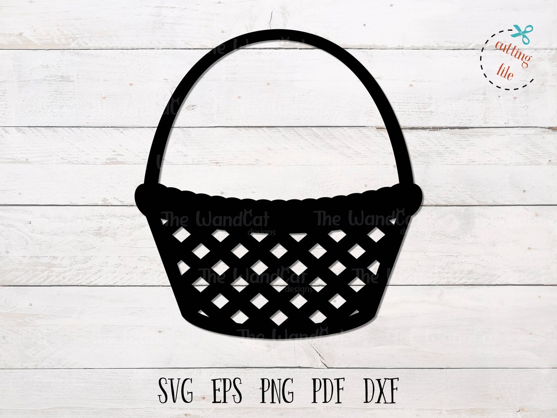 Wicker Basket Svg, Basket Cut File, Basket Svg, Cricut and Silhouette ...