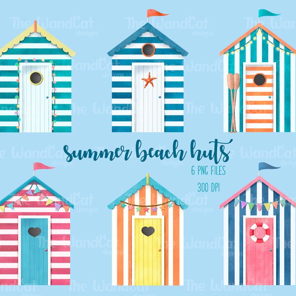 Beach House Clipart - Etsy