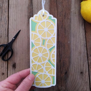 Lemon Bookmark SVG Cut File for Cricut and Silhouette, Layered Bookmark ...