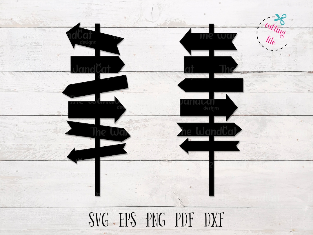 Destination Sign SVG, Arrow Sign Post Svg, Road Direction Signs Cut ...