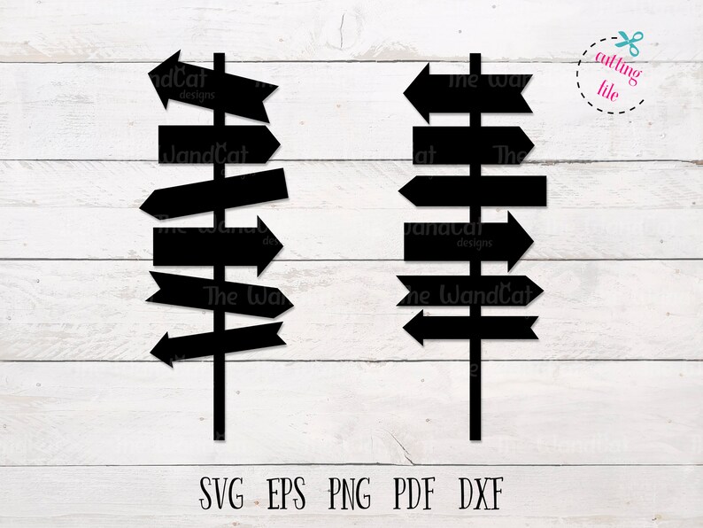 Destination Sign SVG, Arrow Sign Post Svg, Road Direction Signs Cut ...