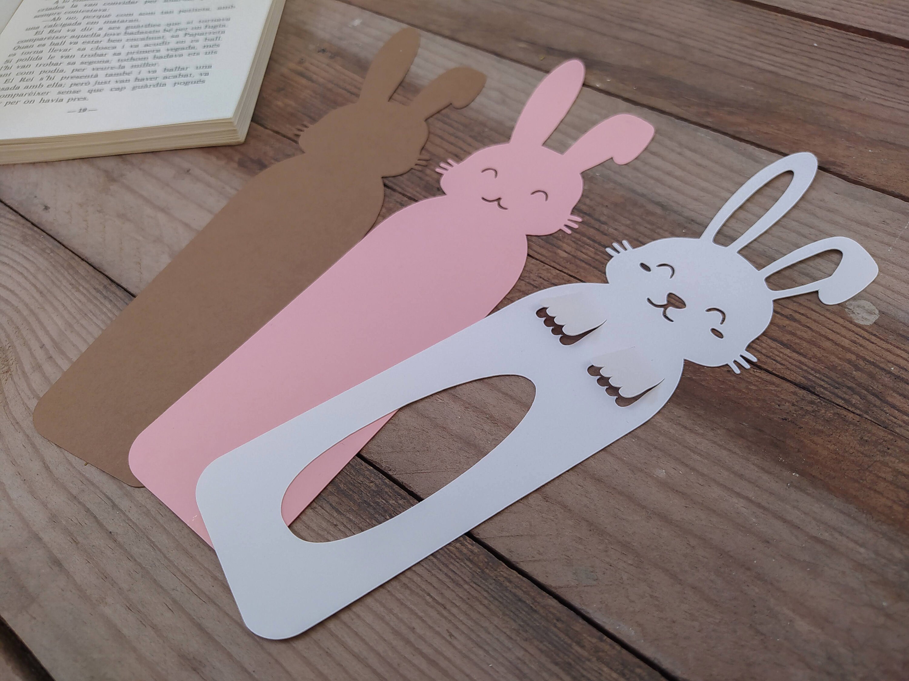 Bunny Bookmark Svg File for Cricut and Silhouette Bookmark - Etsy Australia