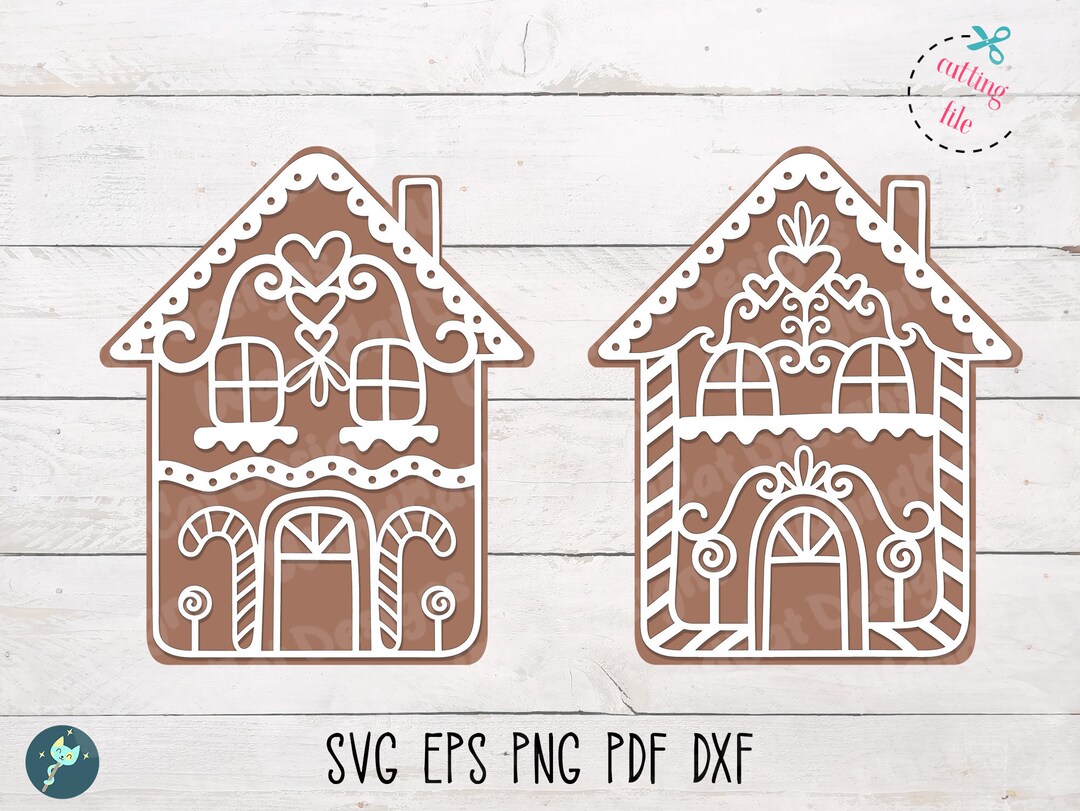 Gingerbread House Svg, Christmas House Svg, Gingerbread House Cut File ...