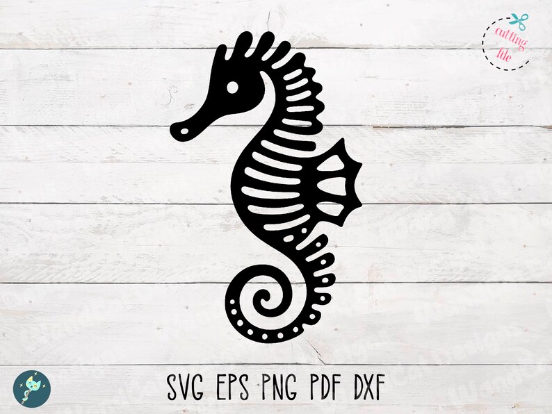 Seahorse SVG Cut File for Cricut and Silhouette, Under the Sea, Ocean ...