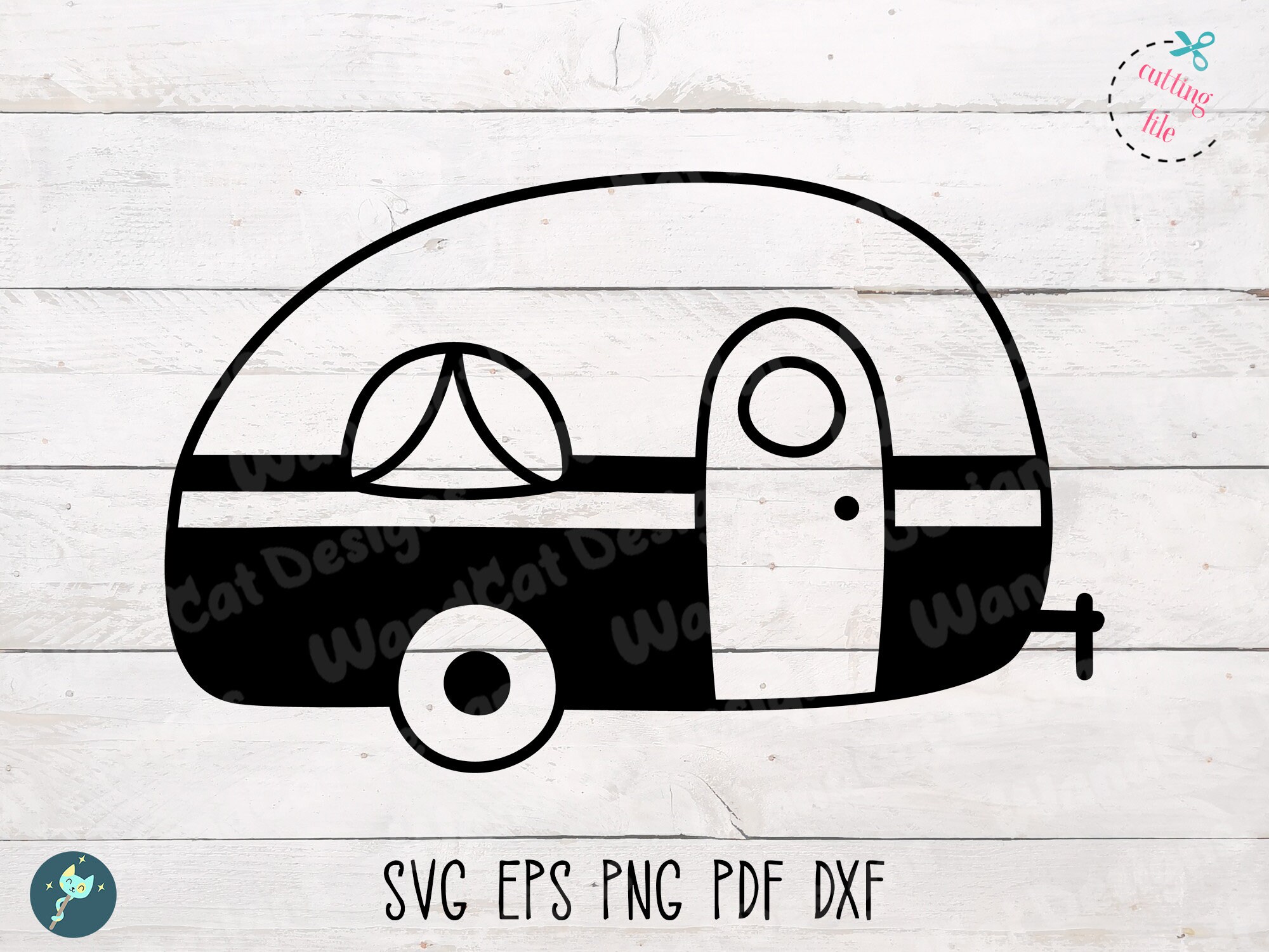 Caravan Svg, Happy Camper, Camping Life, Camper Svg, Traveling, Cut ...