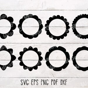 Scallop Frames SVG, Scalloped Circle Shape Svg, Labels SVG, Frames Cut ...