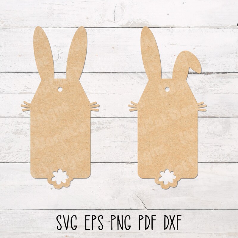 Bunny Tag Svg - Etsy