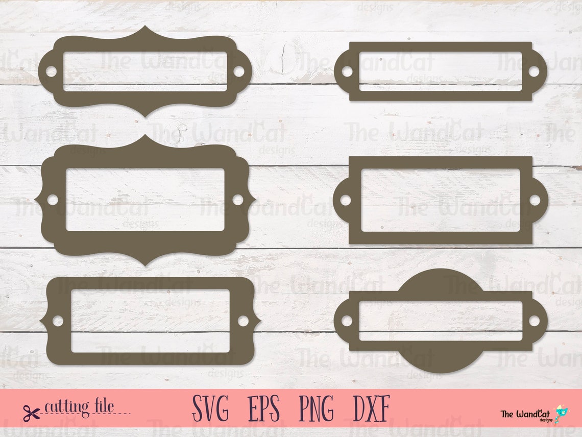Label Holder Svg Tag Holder Svg Label Frame Label Cut File - Etsy