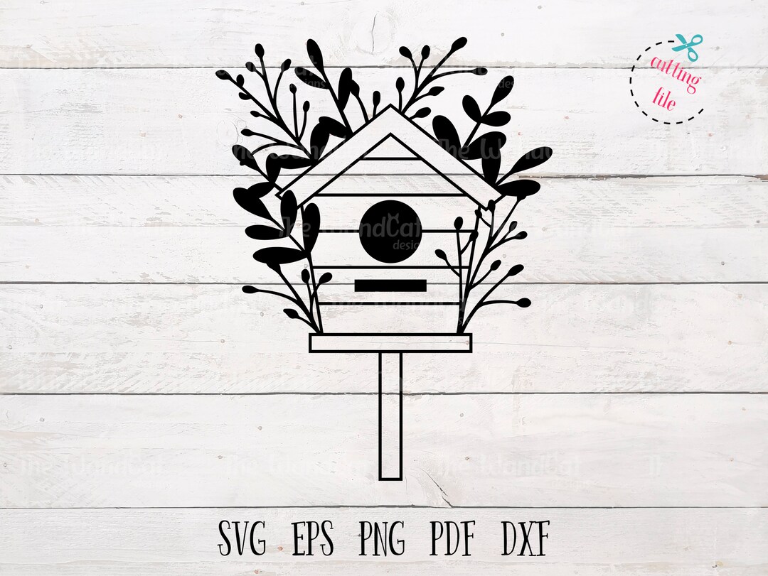 Birdhouse SVG, Wooden Bird House SVG Cut File, Bird Feeder Svg, Nest ...