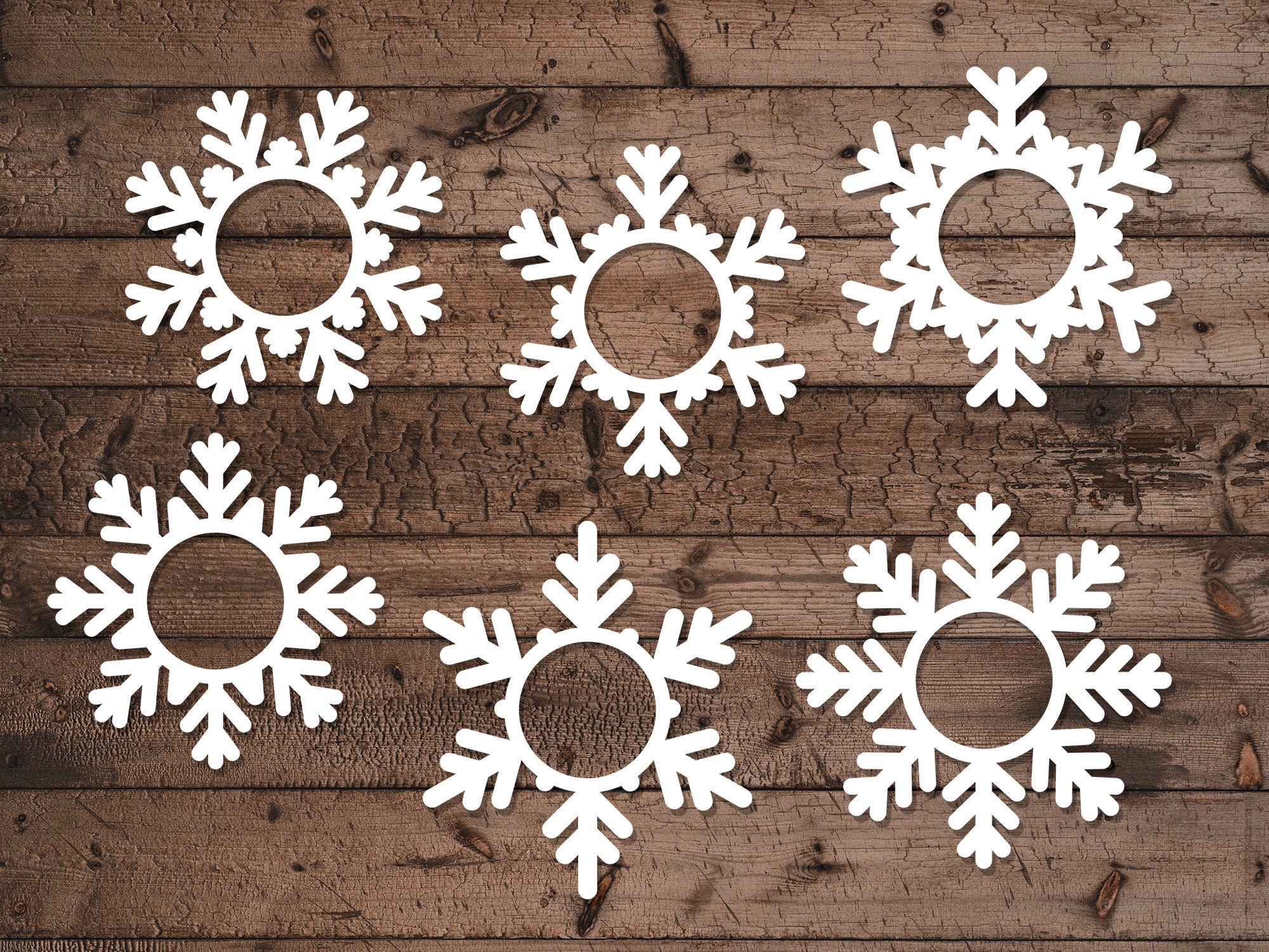 Snowflake Frame SVG, Christmas Ornament SVG, Snowflake SVG Cut File ...