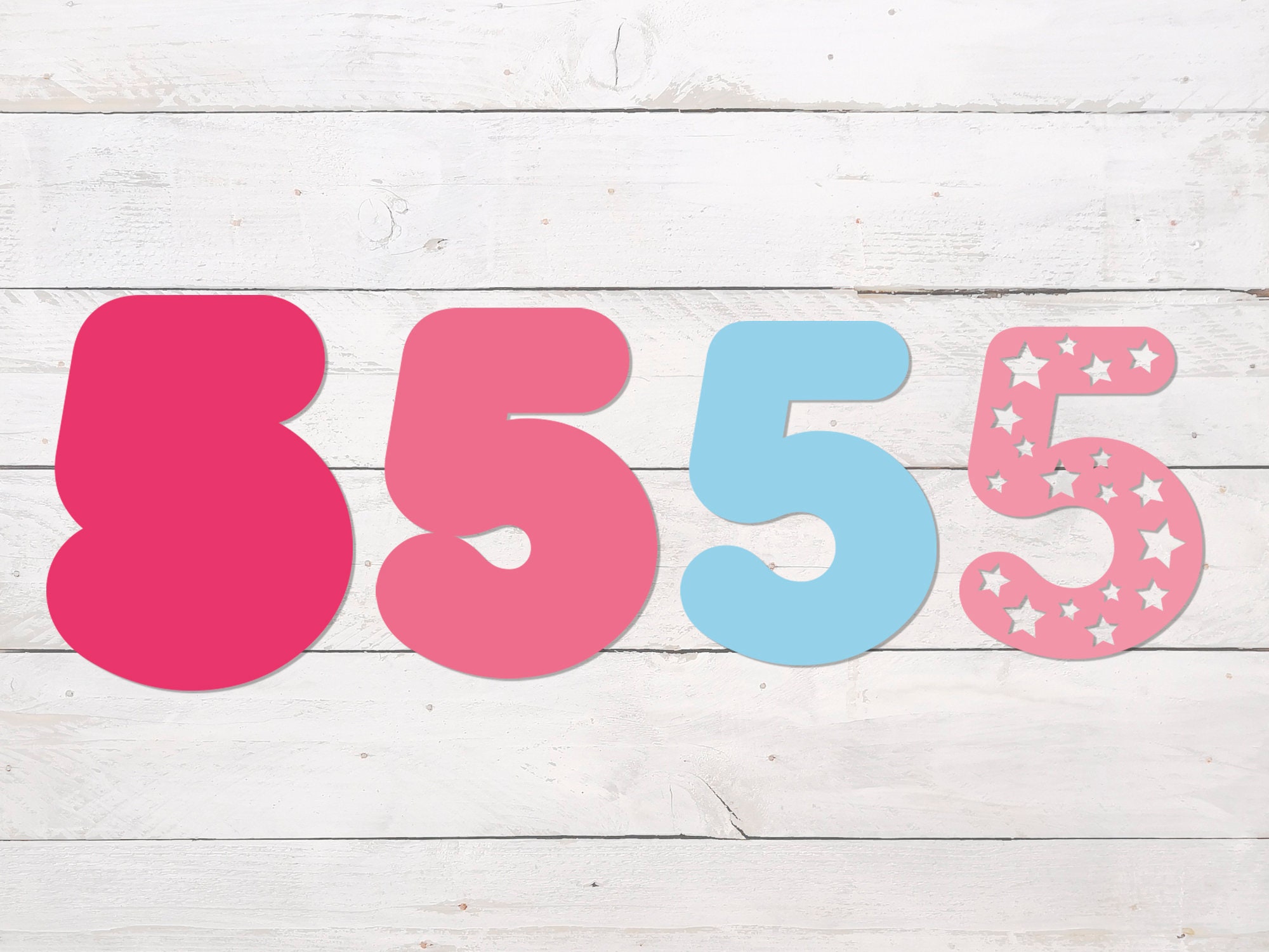 Layered Birthday Numbers SVG, DIY Party Decor, Numbers Cut File, Svg ...