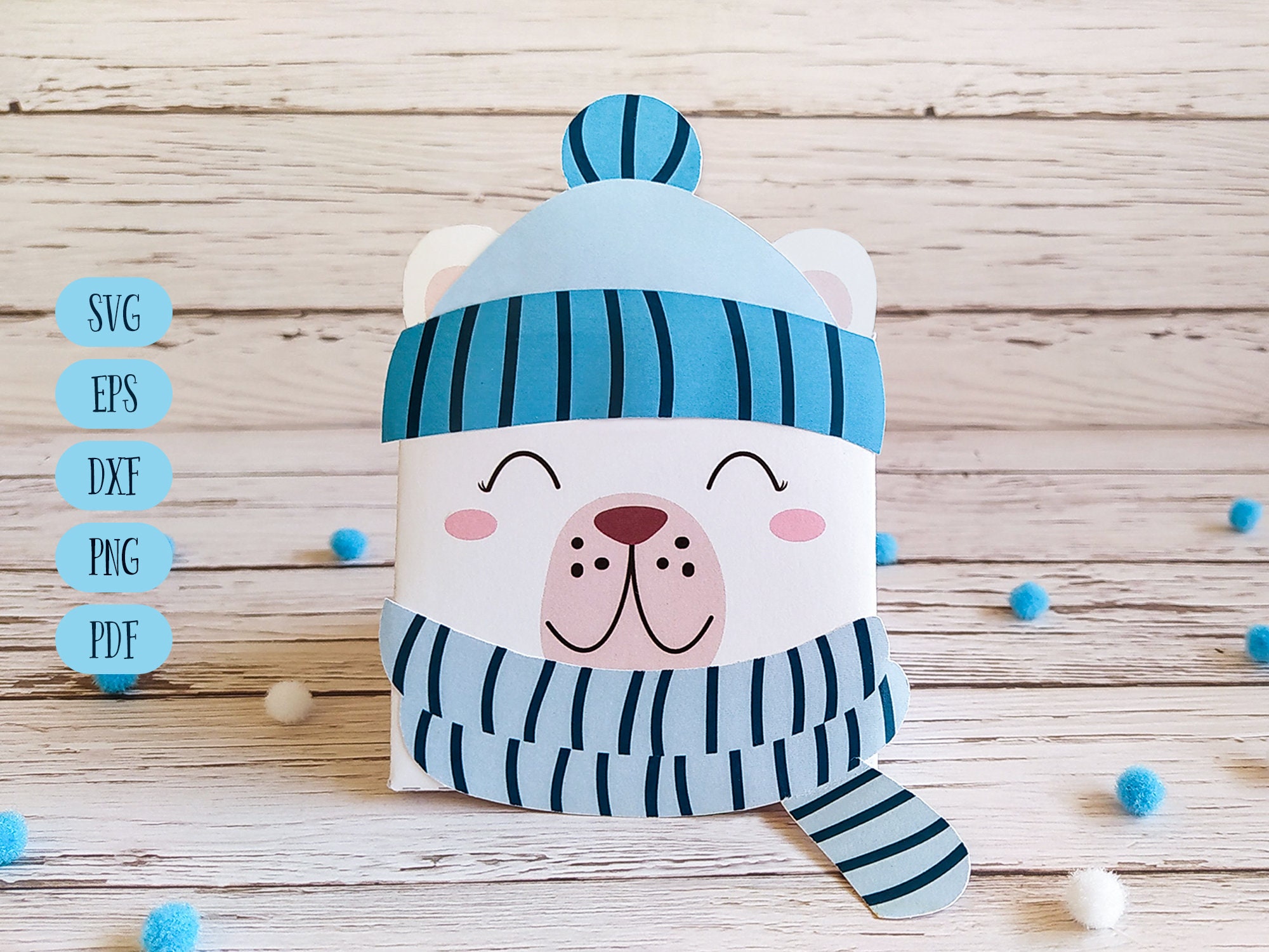 SVG box printable template printable gift box cutting files party box ...