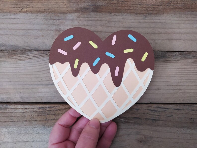 Valentine Heart Svg, Ice Cream Heart Svg, Summer Love Svg, Waffle Svg ...