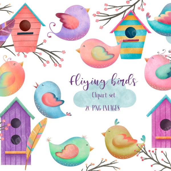 Bird Clip Art - Etsy