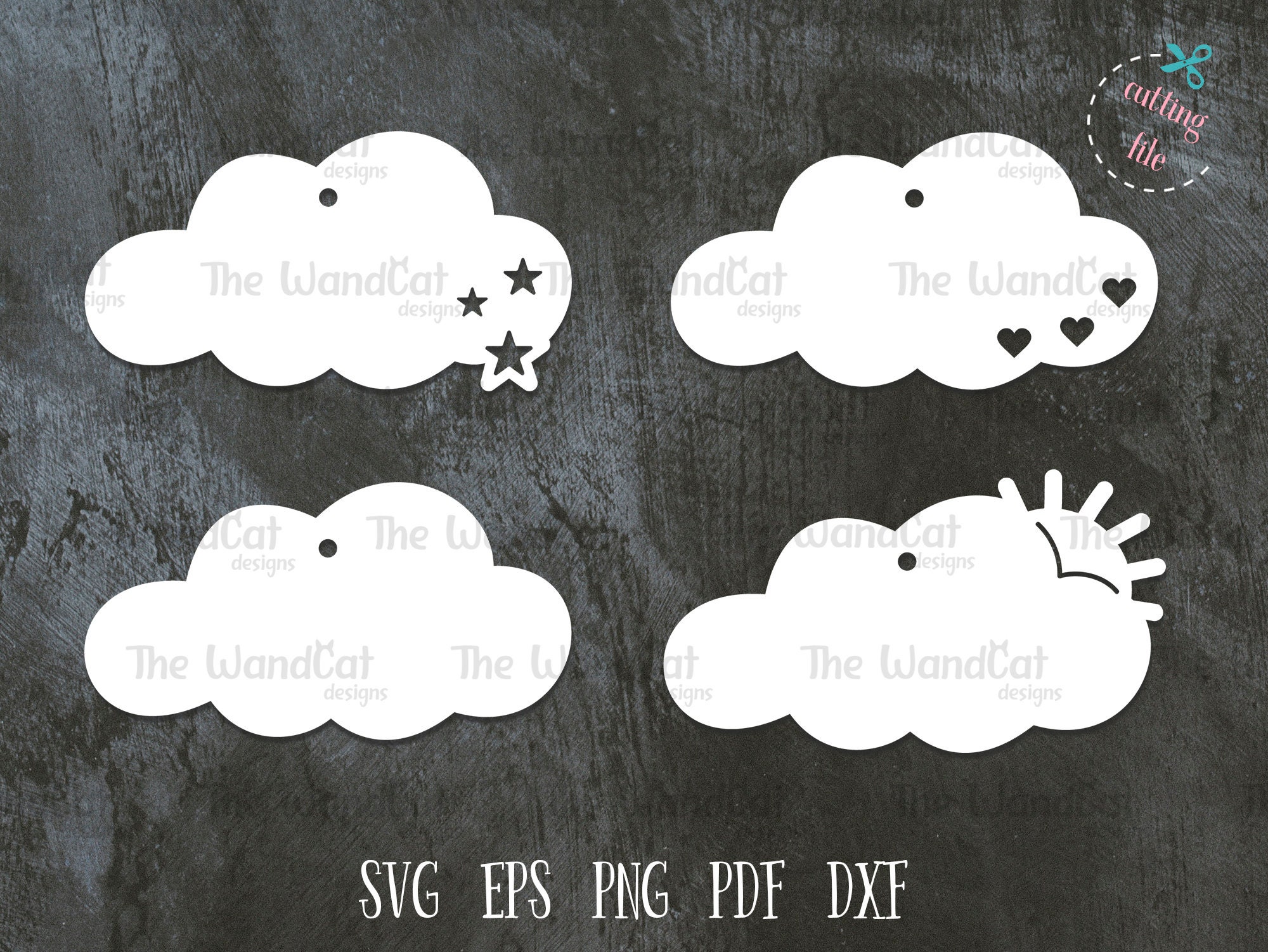 Cloud Tag Svg, Gift Tag Svg, Label Tag Svg, Tag Cut File, Cricut and ...