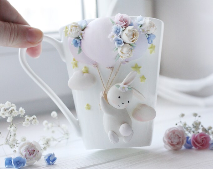 Rabbit Mug Bunny Tea Cup Cute Mug for Women Easter Gifts - Etsy