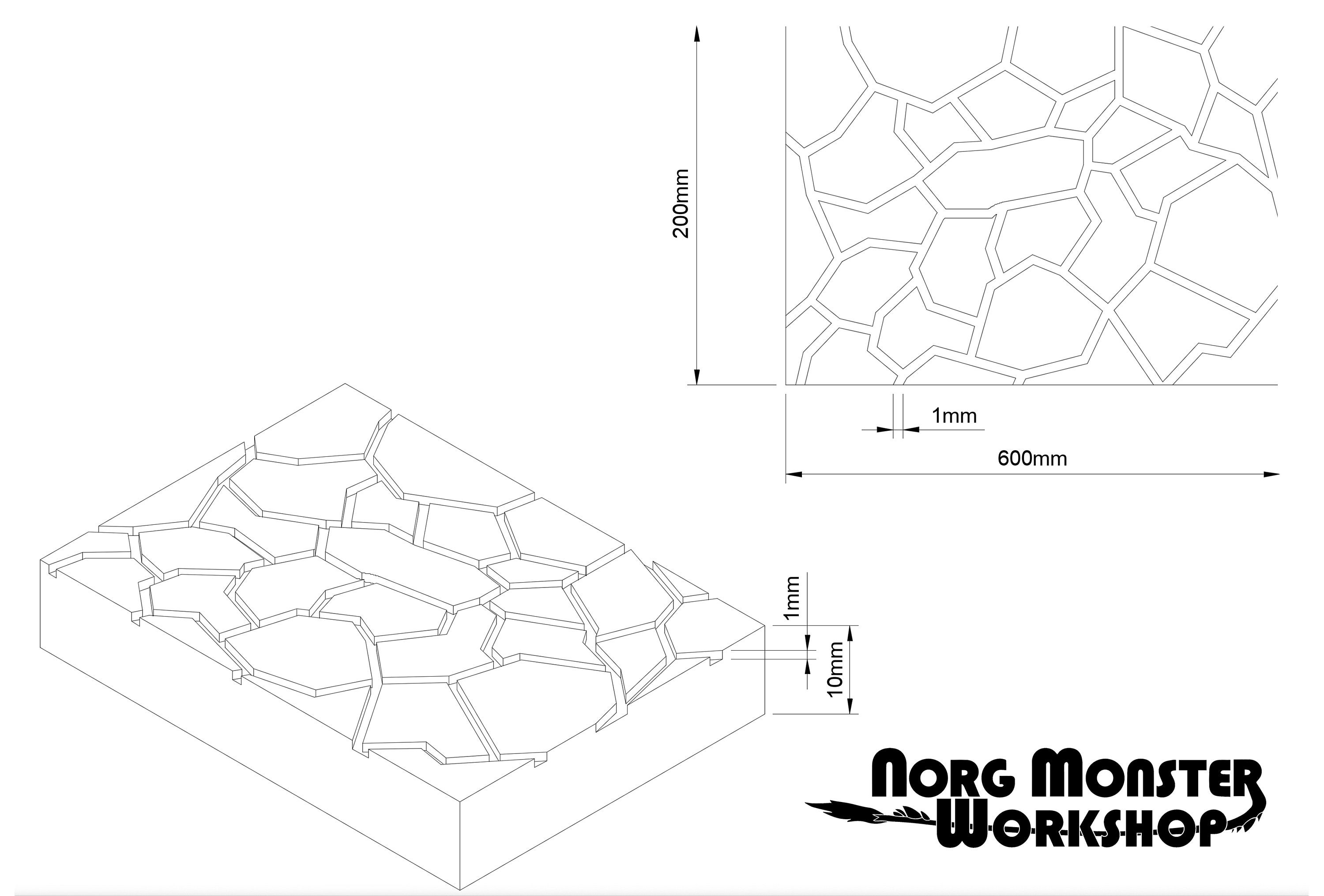 XPS Foam Sheet Paneling, Embossed Stone Paving Model Making, Dollhouses ...