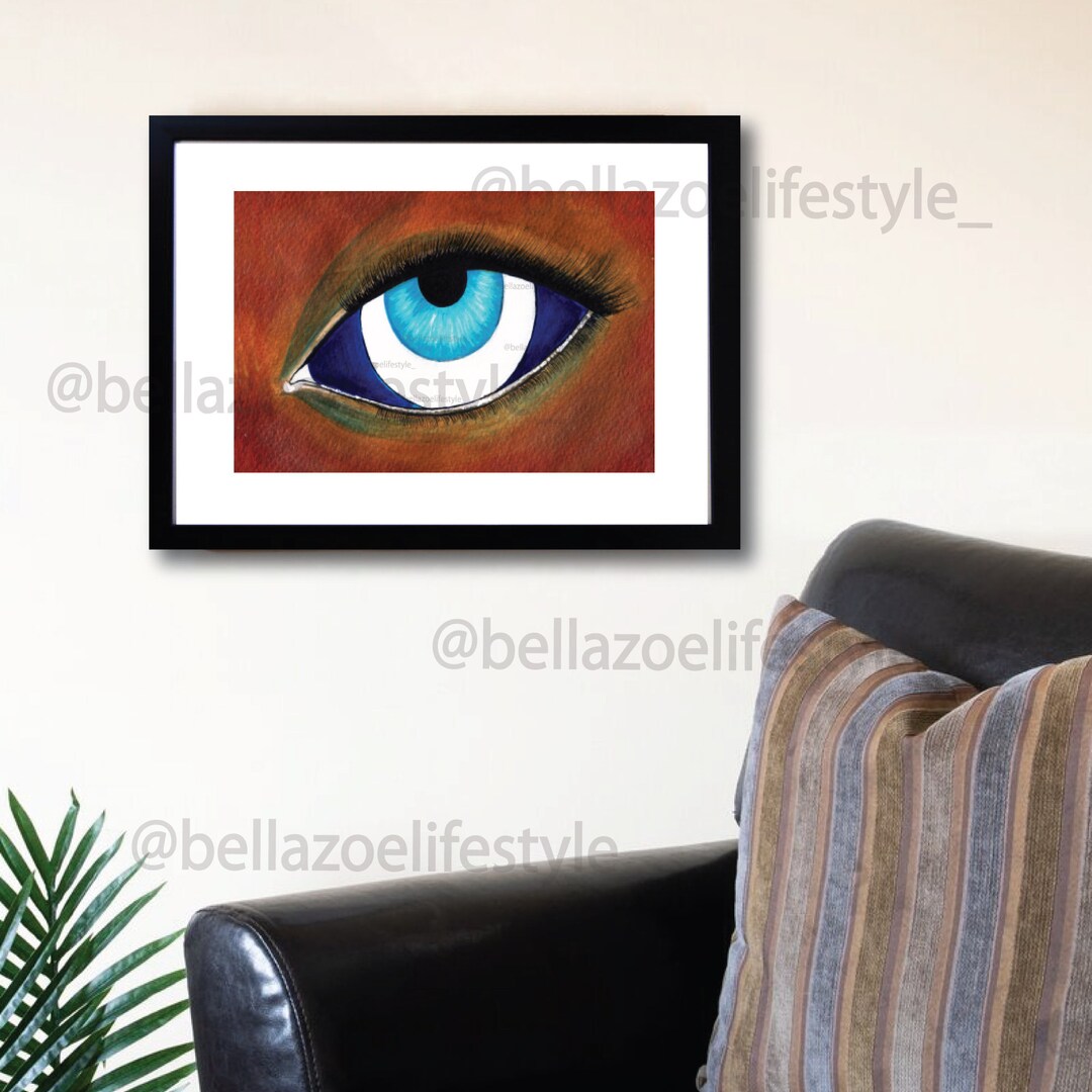 9" X 6" Evil Eye Original Acrylic Art|surreal Evil Eye Acrylic Painting ...