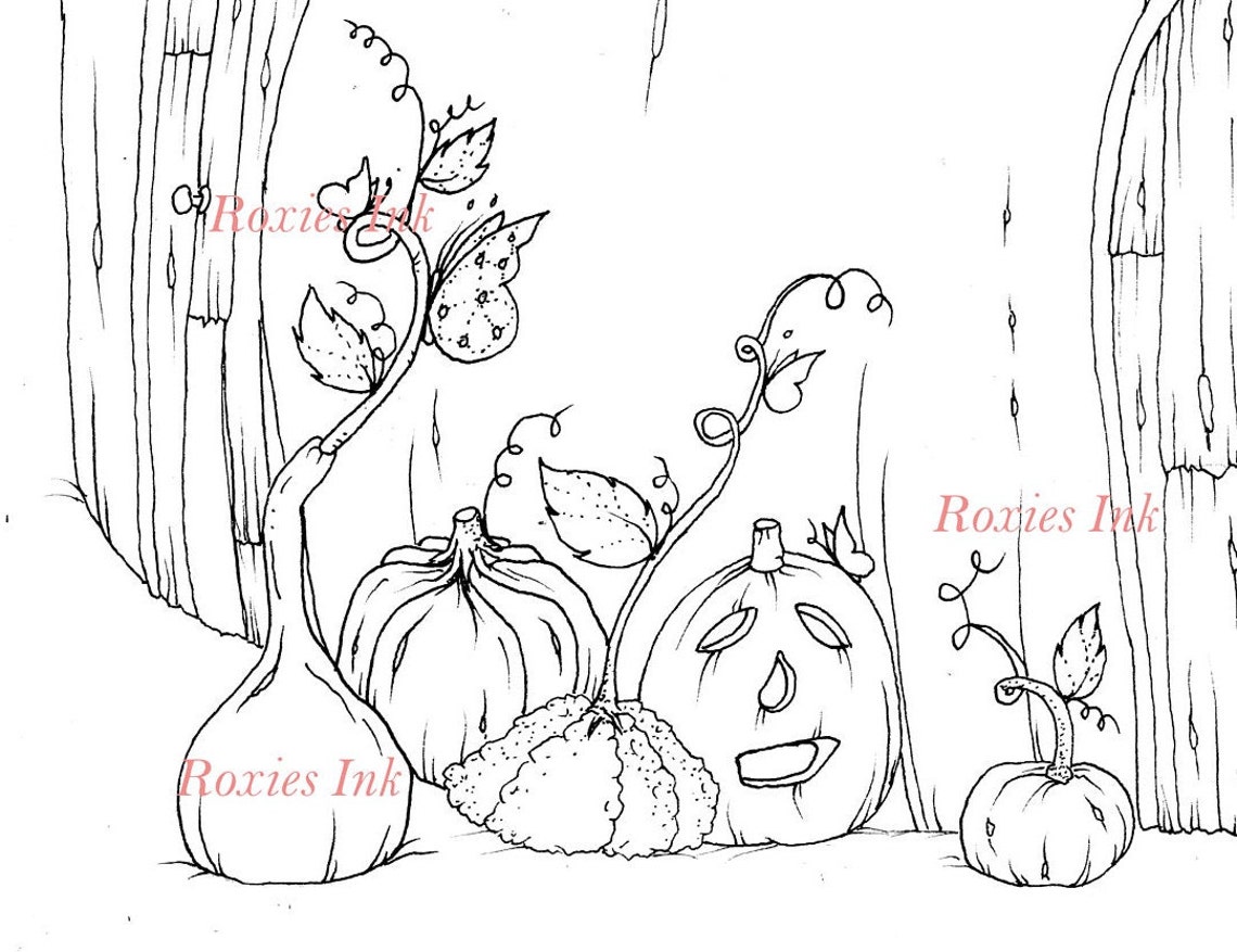 Fairy's Gourd House Coloring Page printable Adult - Etsy
